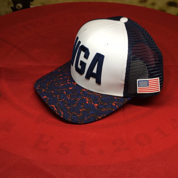 VGA Navy Camo Trucker Hat - Veteran Golfers Association